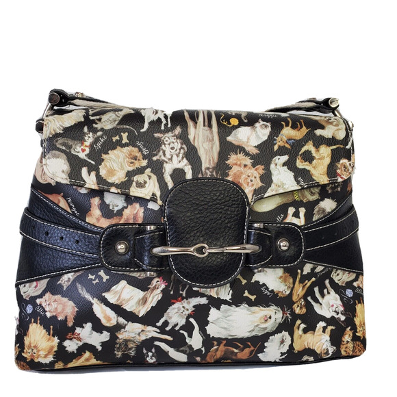 Sydney Love | Bags | Sydney Love Dogs Pattern Shoulder Bag With Leather ...